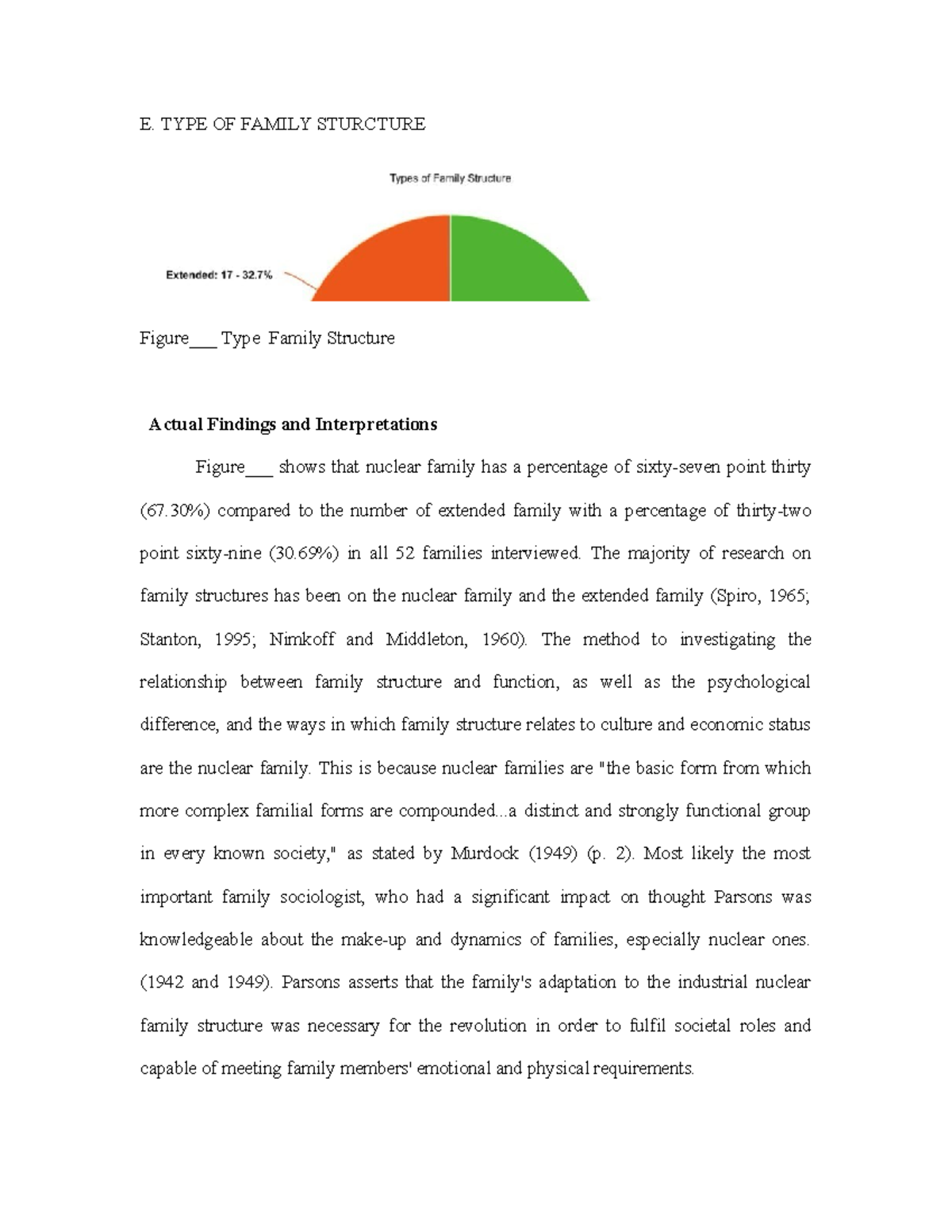 Group 2A CHN PIE Graph AND DATA Interpretation - E. TYPE OF FAMILY ...