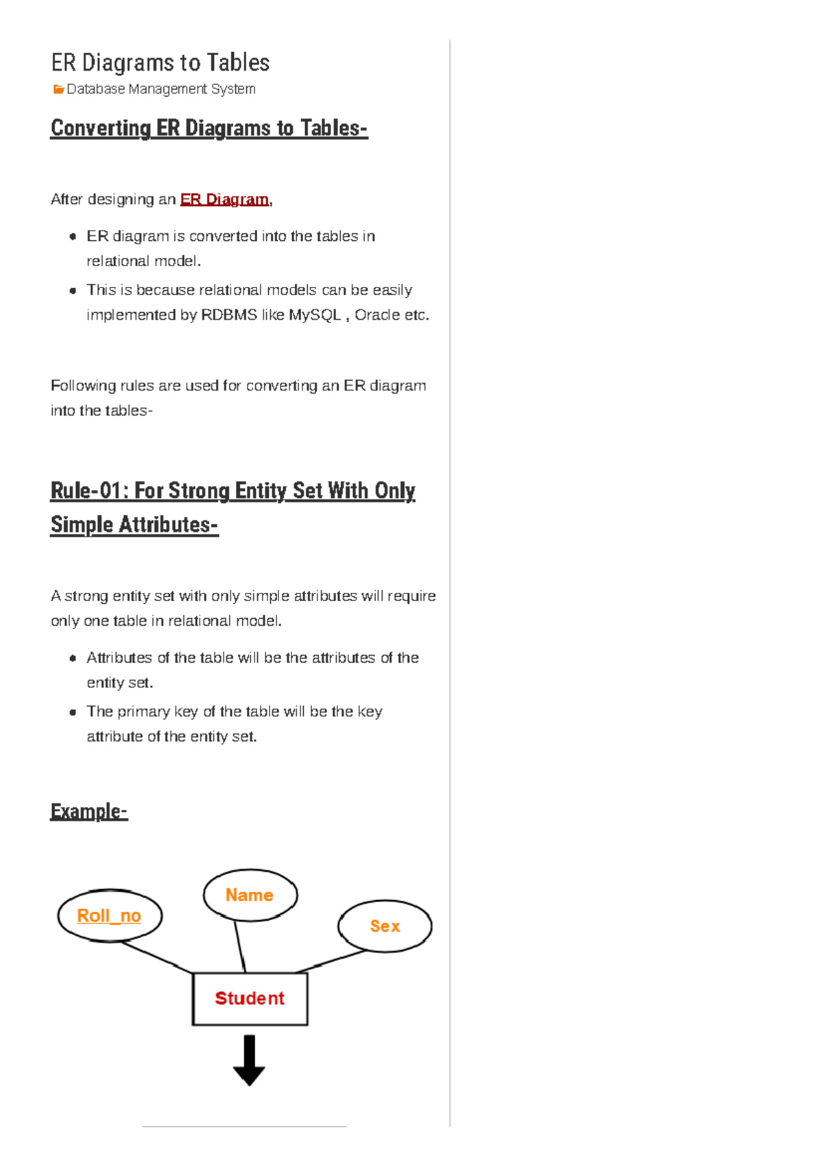 ER Diagrams to Tables Practice ProblemsER Diagrams to Tables Practice ...