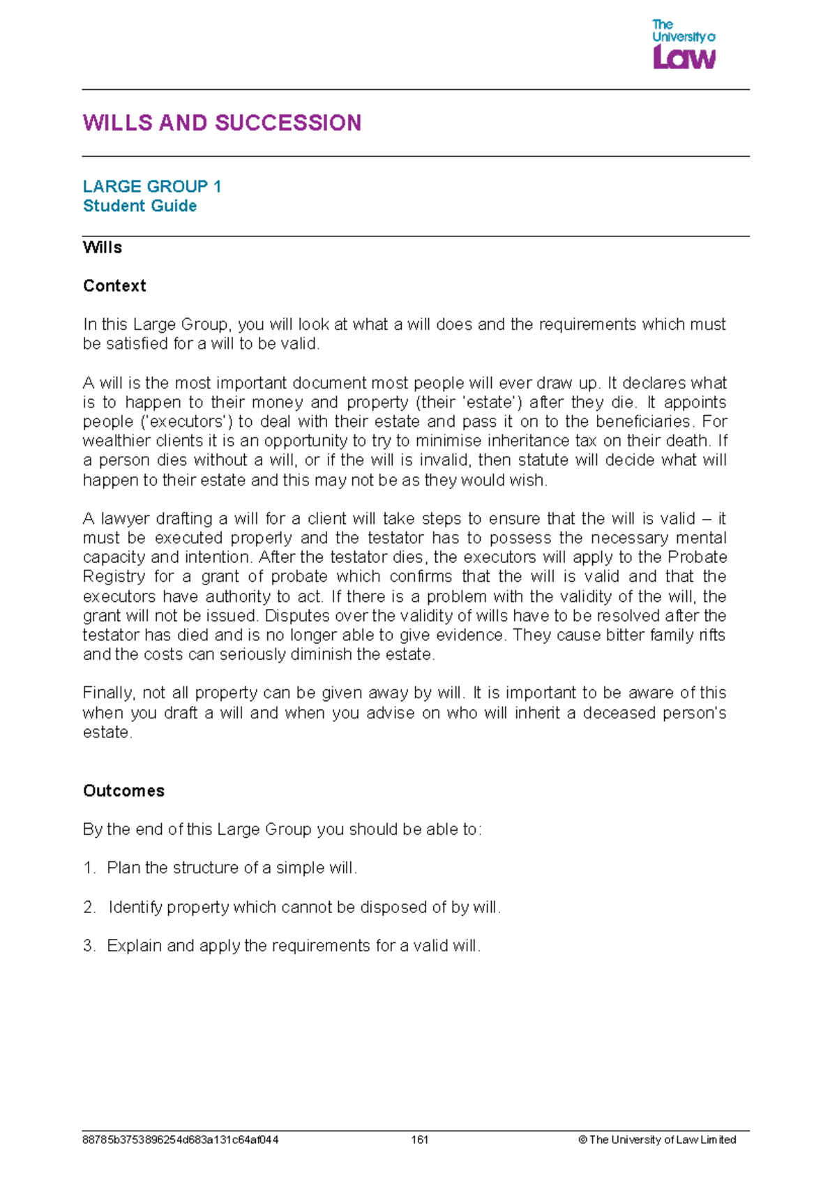 2324 will lg01 ce01 student guide - WILLS AND SUCCESSION LARGE GROUP 1 ...