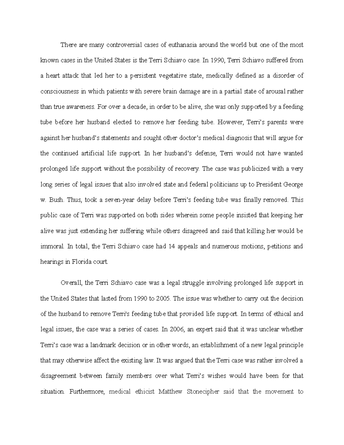 Ethics Eutha - There are many controversial cases of euthanasia around ...