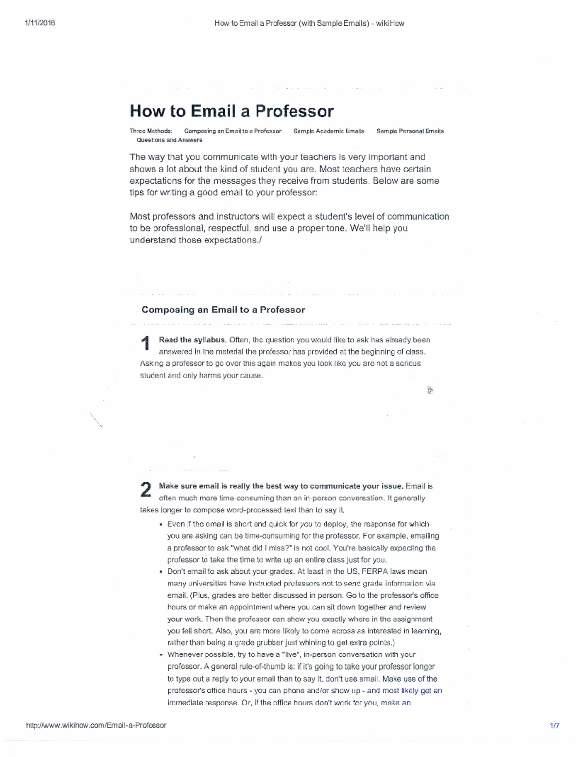 How To Email A Professor - How to Email a Professor Three Methods ...