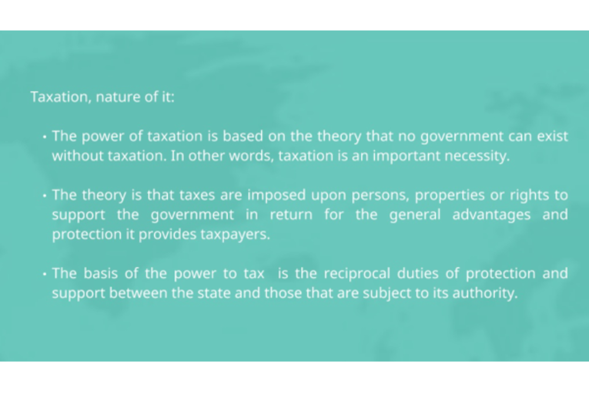 F571LN - Cultural Study Winter 2024 - PR 4 - Taxation, nature of it ...