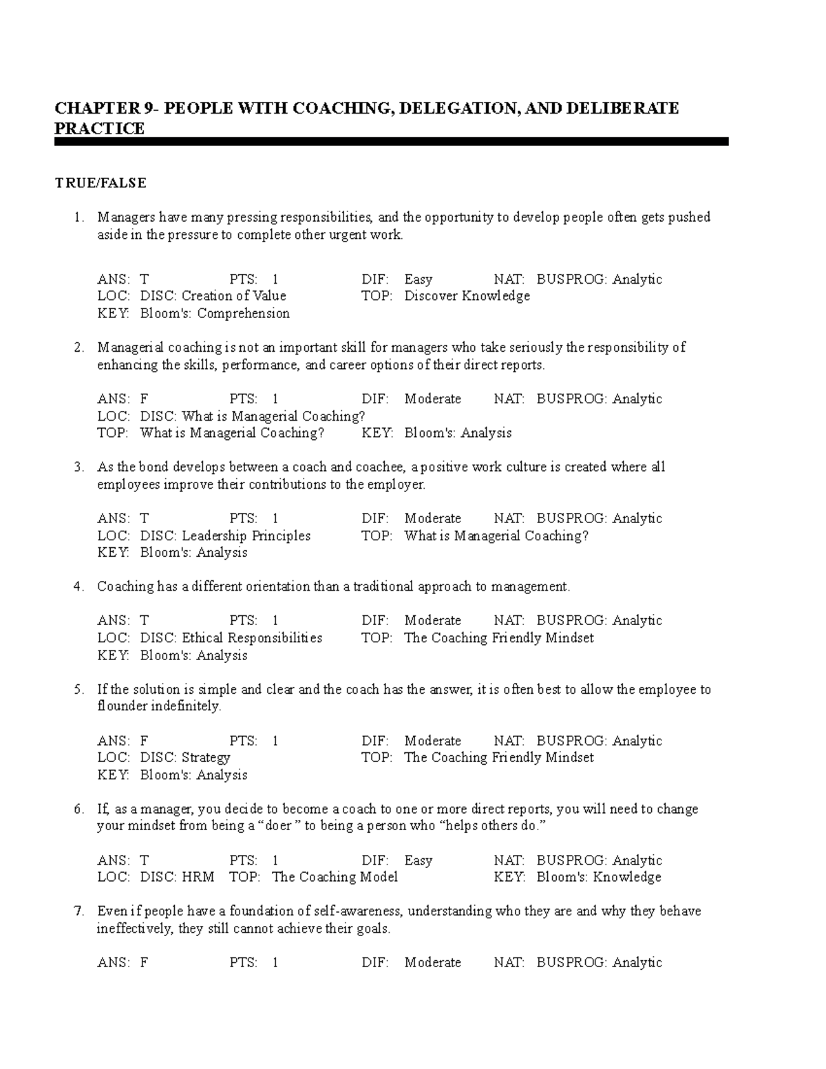 Chapter 9 - capretta - CHAPTER 9- PEOPLE WITH COACHING, DELEGATION, AND ...