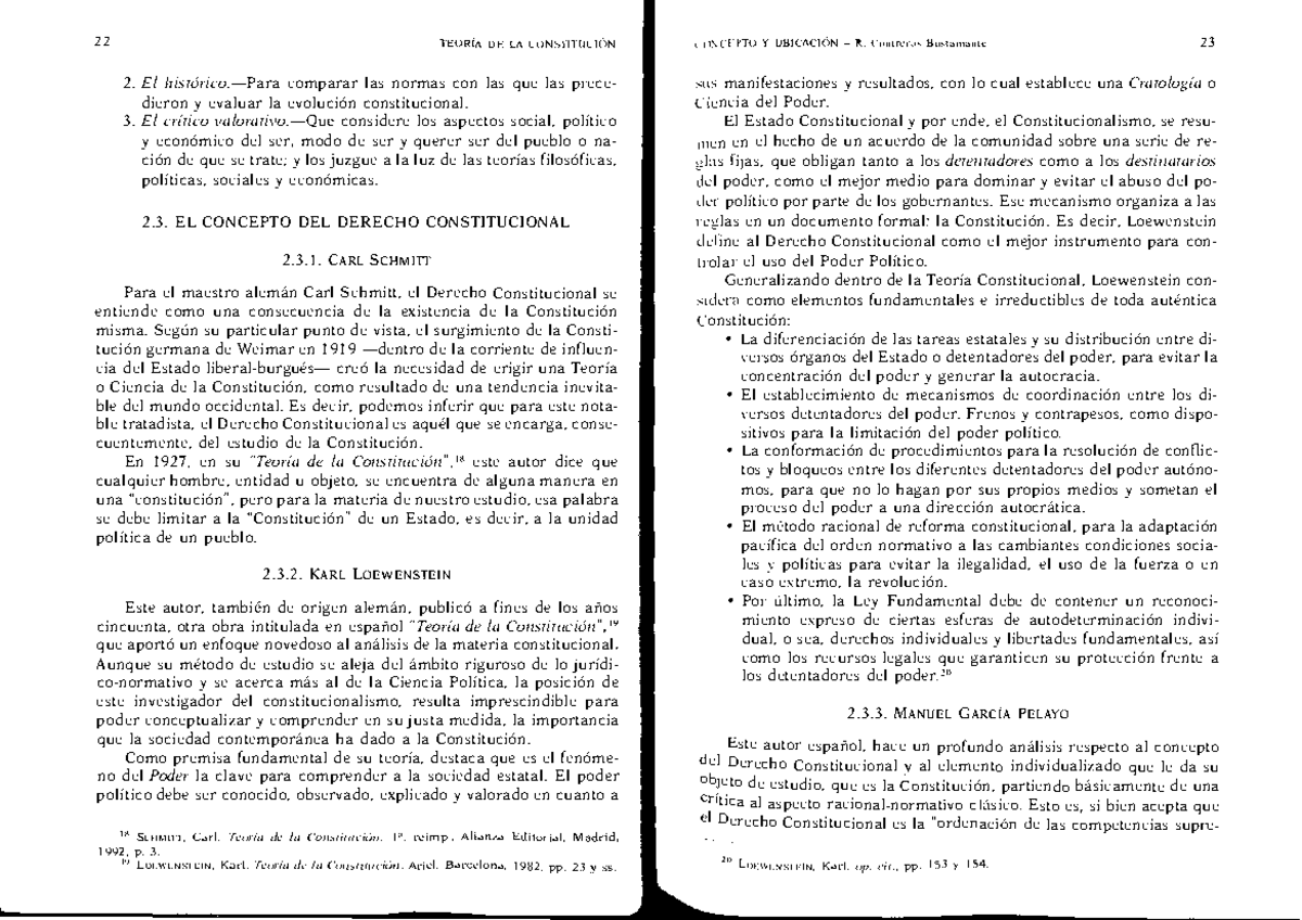 Conceptos de Derecho Constitucional clásico y moderno - 22 TEORÍA DE LA ...