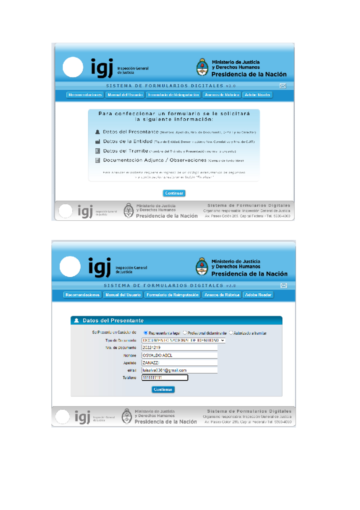 INSCRIPCION EN IGJ - Taller de Integración de la Práctica Profesional ...