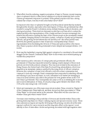 Century of Humiliation - What would you consider the three most ...