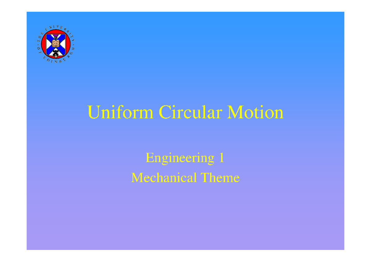 Engineering 1 - Mechanical Engineering - Lecture 4 - Rotary Motion ...