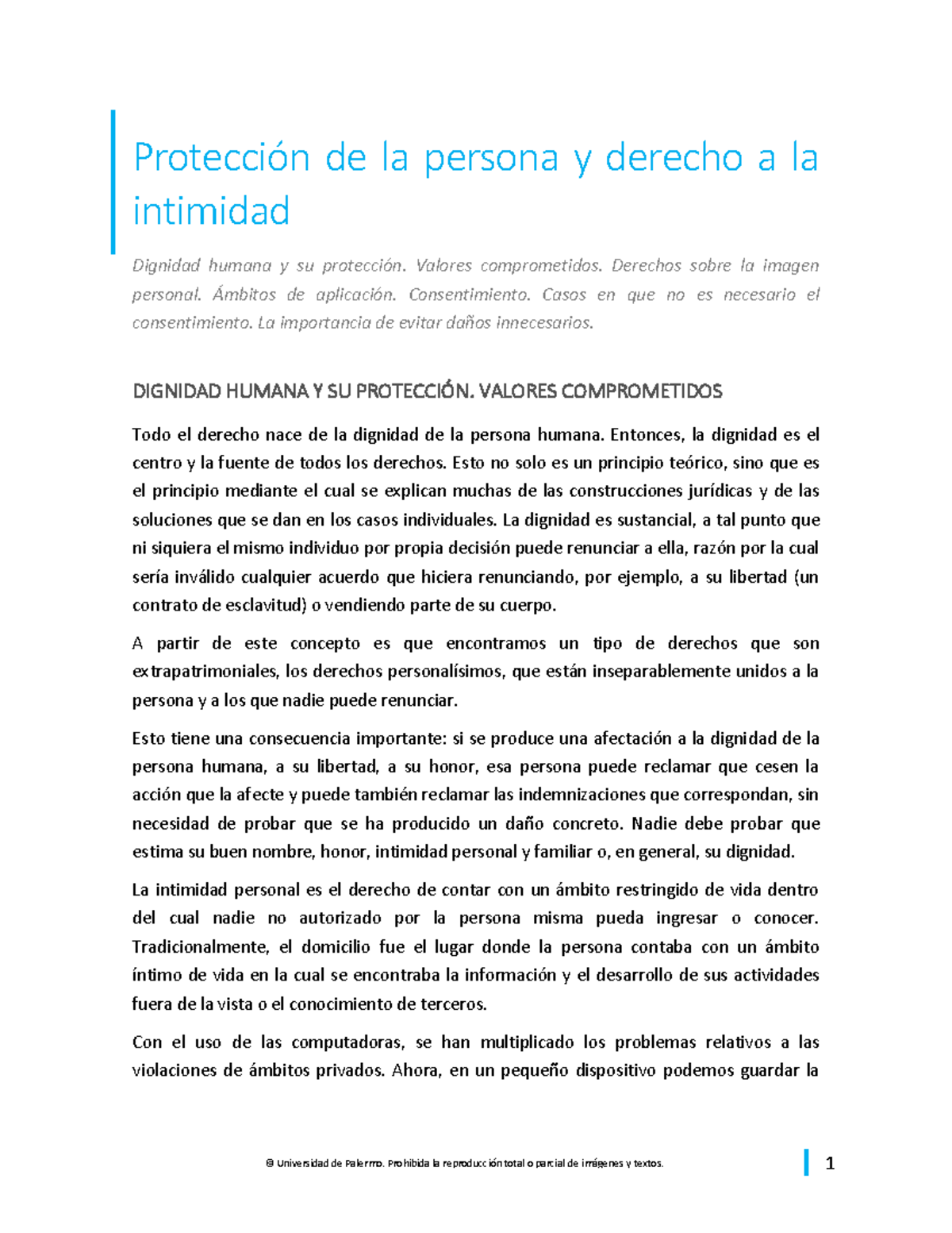 4G0039 APU Proteccion Persona Intimidad v1-0 - Protección de la persona y derecho a la intimidad ...