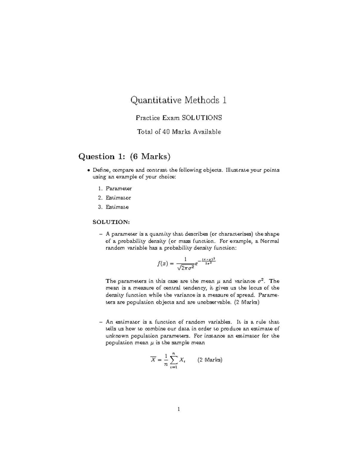 Practice Exam with solutions.pdf - Quantitative Methods 1 Practice Exam ...