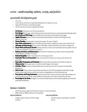 SOC110 Lesson 1 POST TEST - Worksheets LESSON 1: SOC110-UCSP PRETEST ...