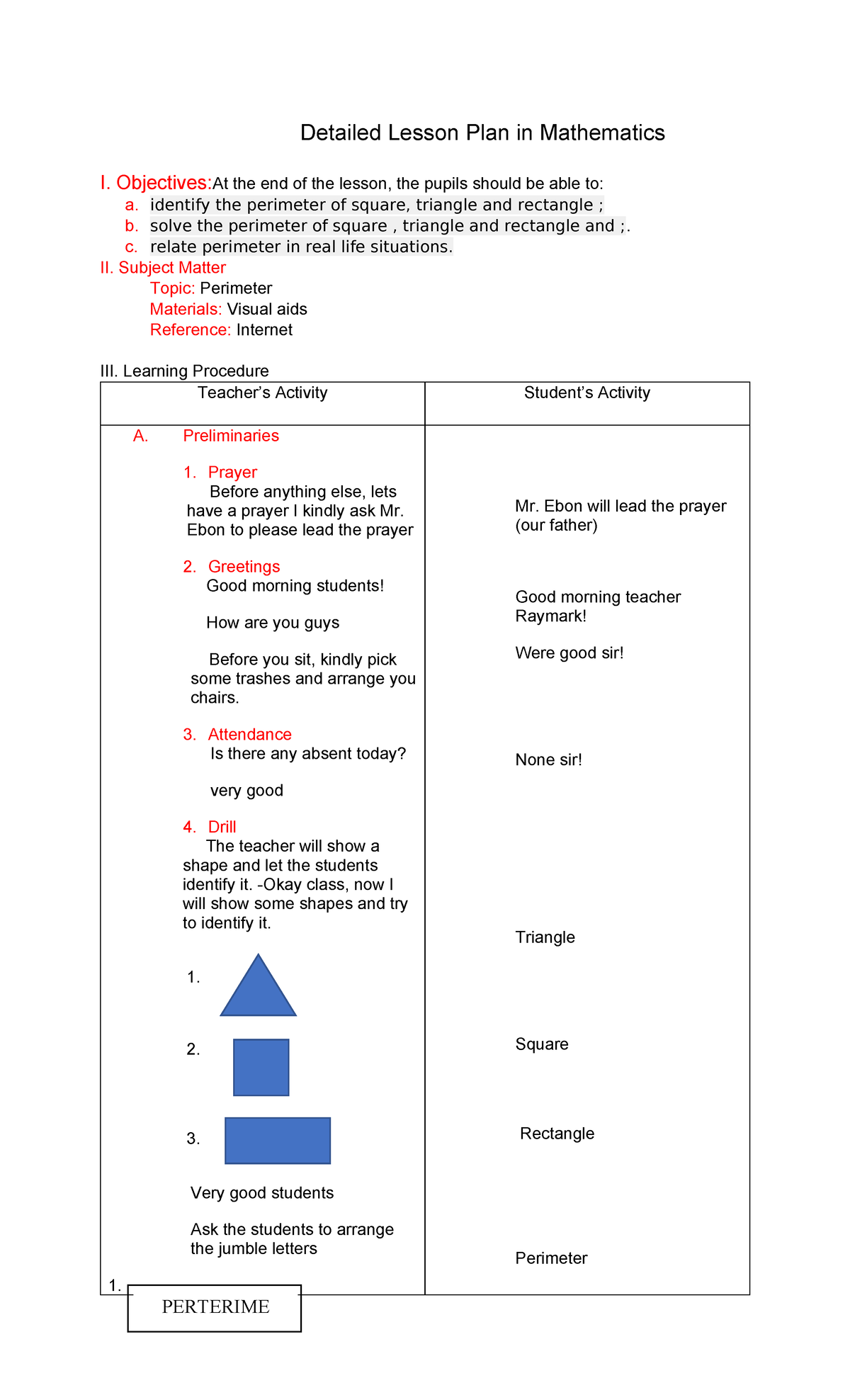 DLP MATH - see attached file - Detailed Lesson Plan in Mathematics I ...