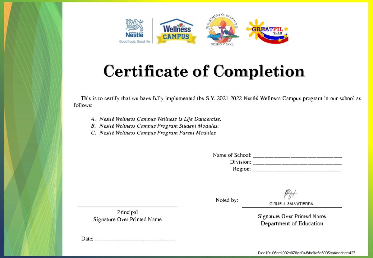 Certificate of Completion-girlie.salvatierra 001 deped.gov.ph - Name of ...