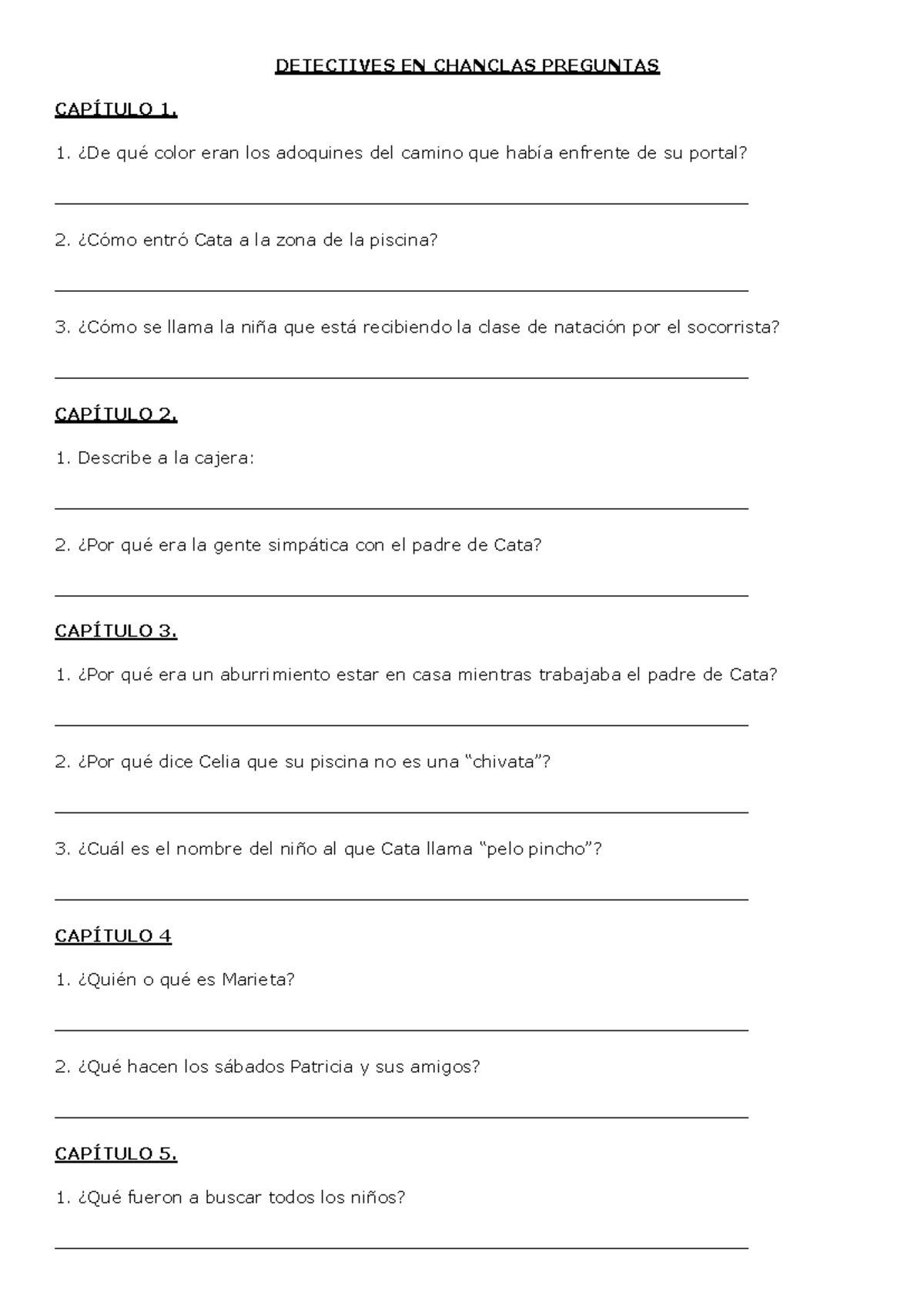 Detectives EN Chanclas Preguntas - DETECTIVES EN CHANCLAS PREGUNTAS ...