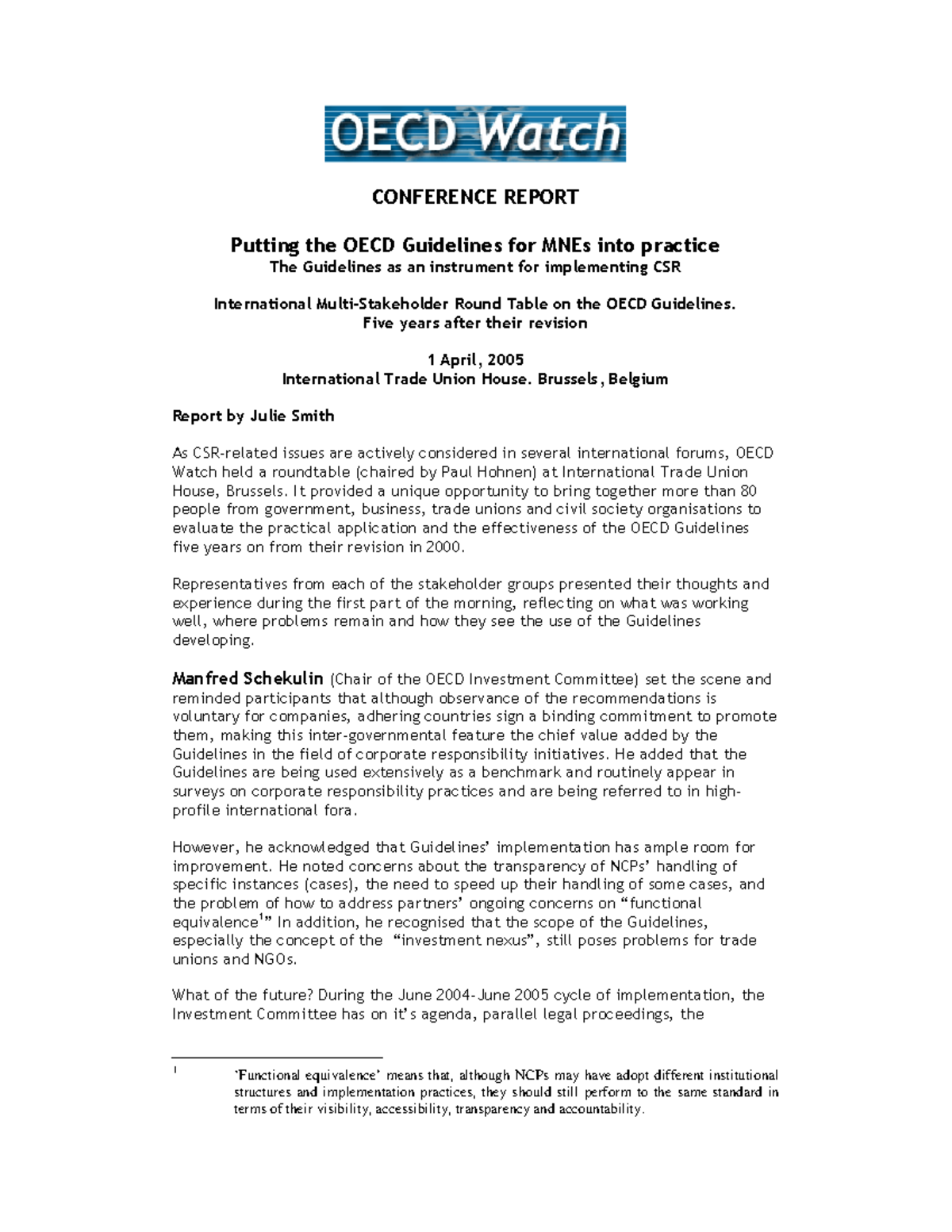 Conference-Report - Reference - - Studocu