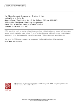 Anatomy What Is Corporate Law - 1 What Is Corporate Law? John Armour ...