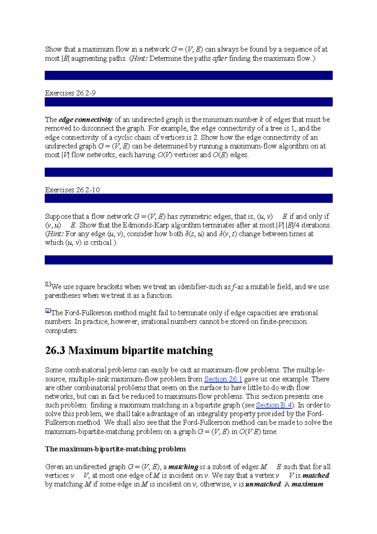 Algorithm PART 6 Maximum FLOW - Chapter 26 - Show that a maximum flow in a network G = (V, E ...