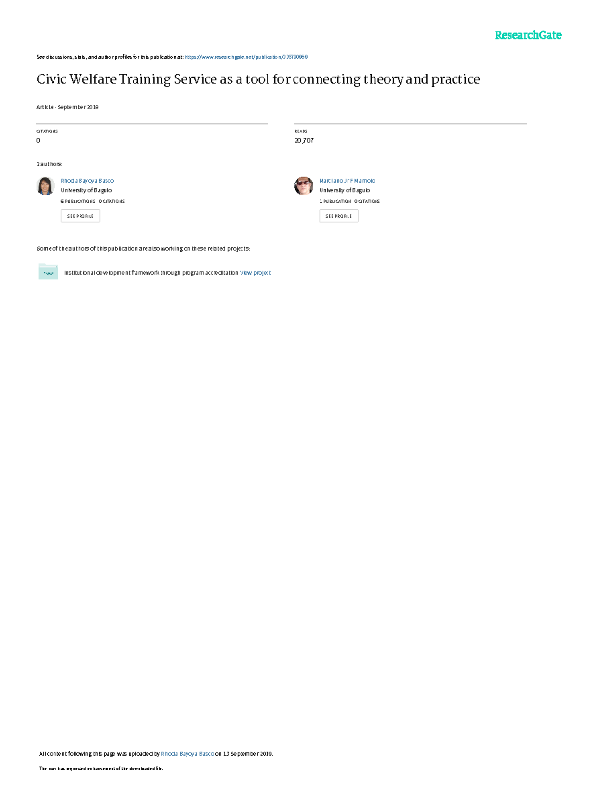 Civic Welfare Training Service 1 Lecture - Bachelor in Public ...