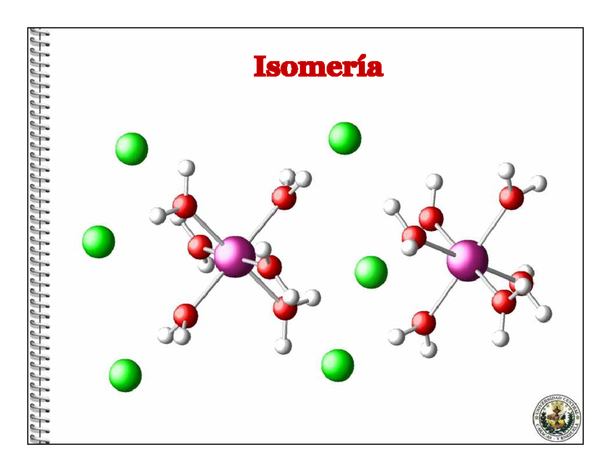 Isomeria - PRESENTANCION - Dos especies químicas diferentes se dice que ...
