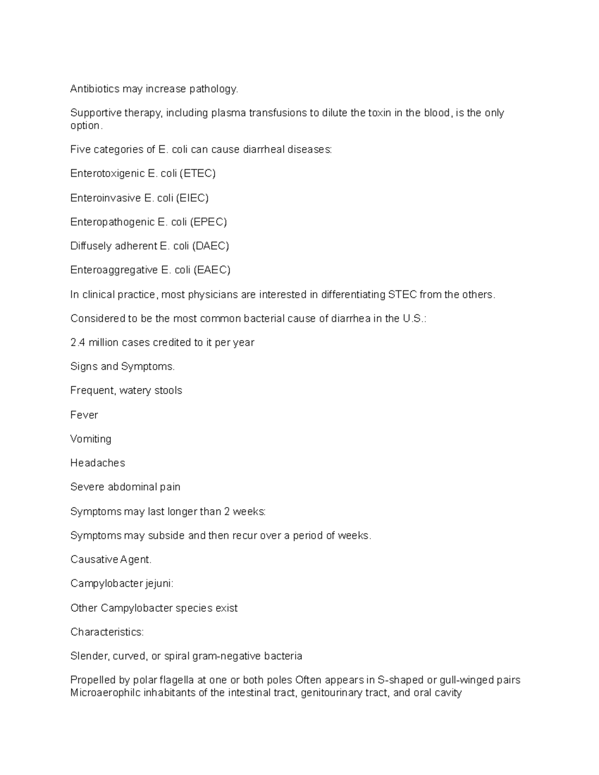 2chapter 20 - chapter 20 lecture notes - Antibiotics may increase ...