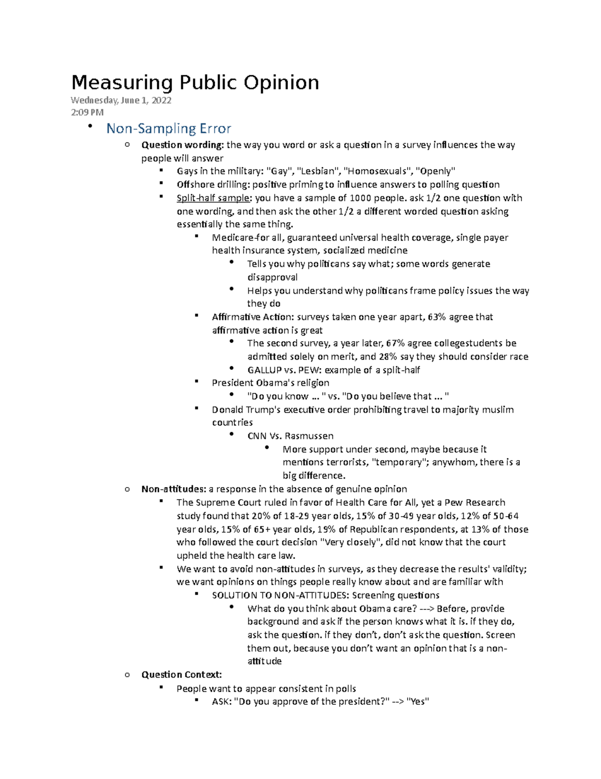 Measuring Public Opinion - POSC 225 - JMU - StuDocu