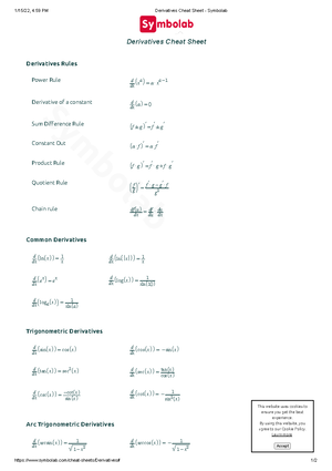 Integrals Cheat Sheet - Symbolab CAN BE USED FOR ANY SUBJECT - 1/15/22 ...