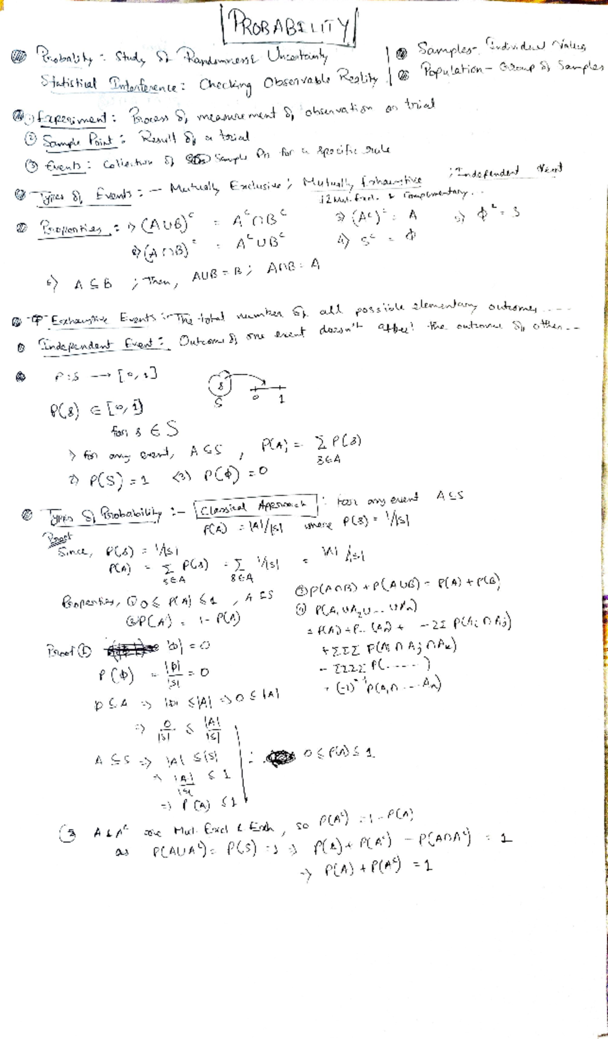 SEM 3 Notes - PROBABILITY Probality Study of Randonnesse Uncentanty ...