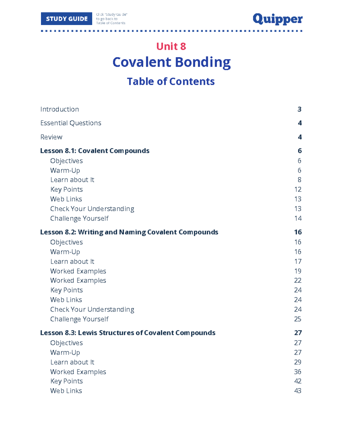 08. Science 9 Unit 8 Covalent Bonding (Study Guide) - Covalent Bonding ...