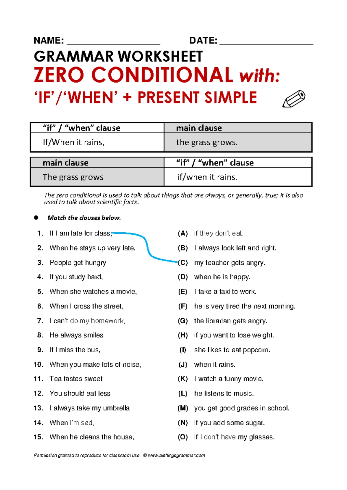 Zero conditional explanation exercise - The Zero Conditional We can make a zero conditional ...