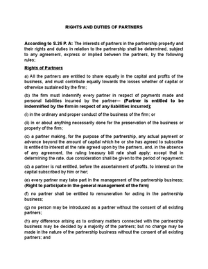 Chapter 2 Obligations of the Partners article 1784-1809 - 1 Partnership ...