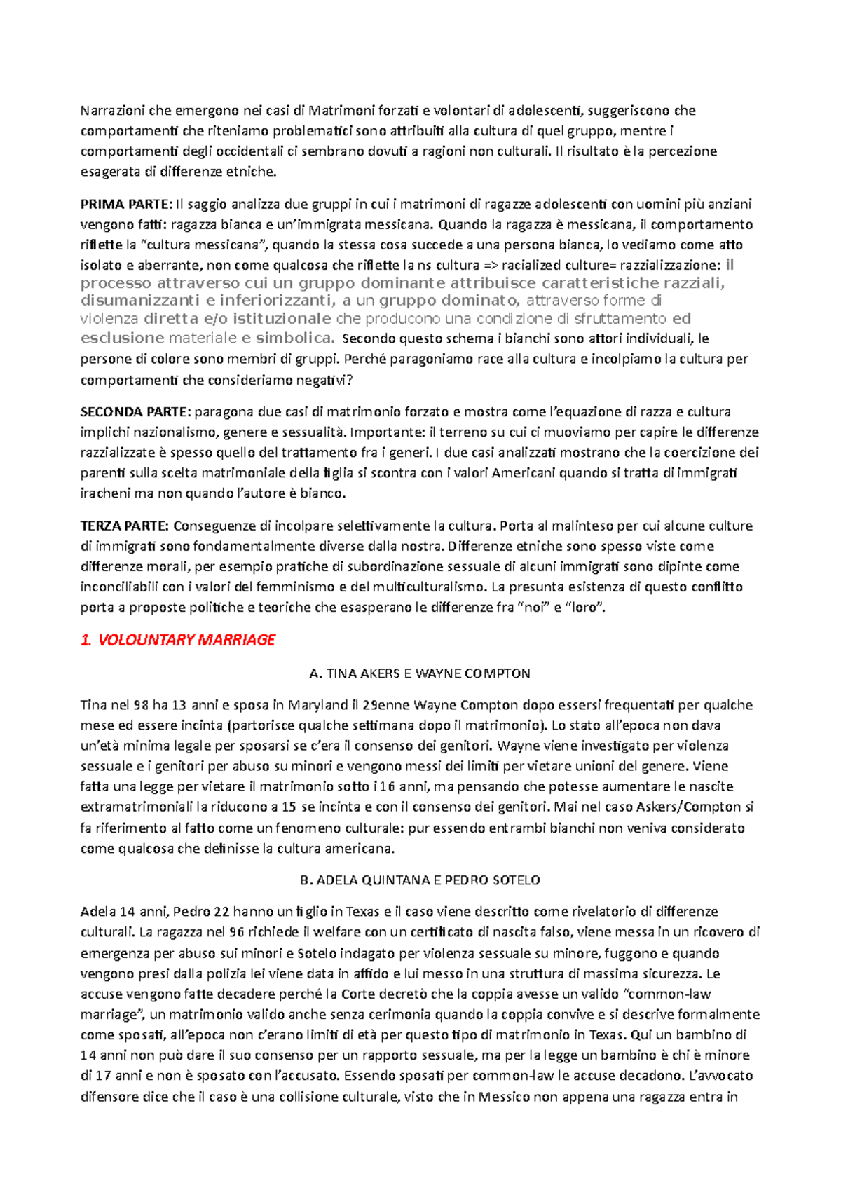 "Blaming culture for bad behaviour" Leti Volpp riassunto - Narrazioni ...