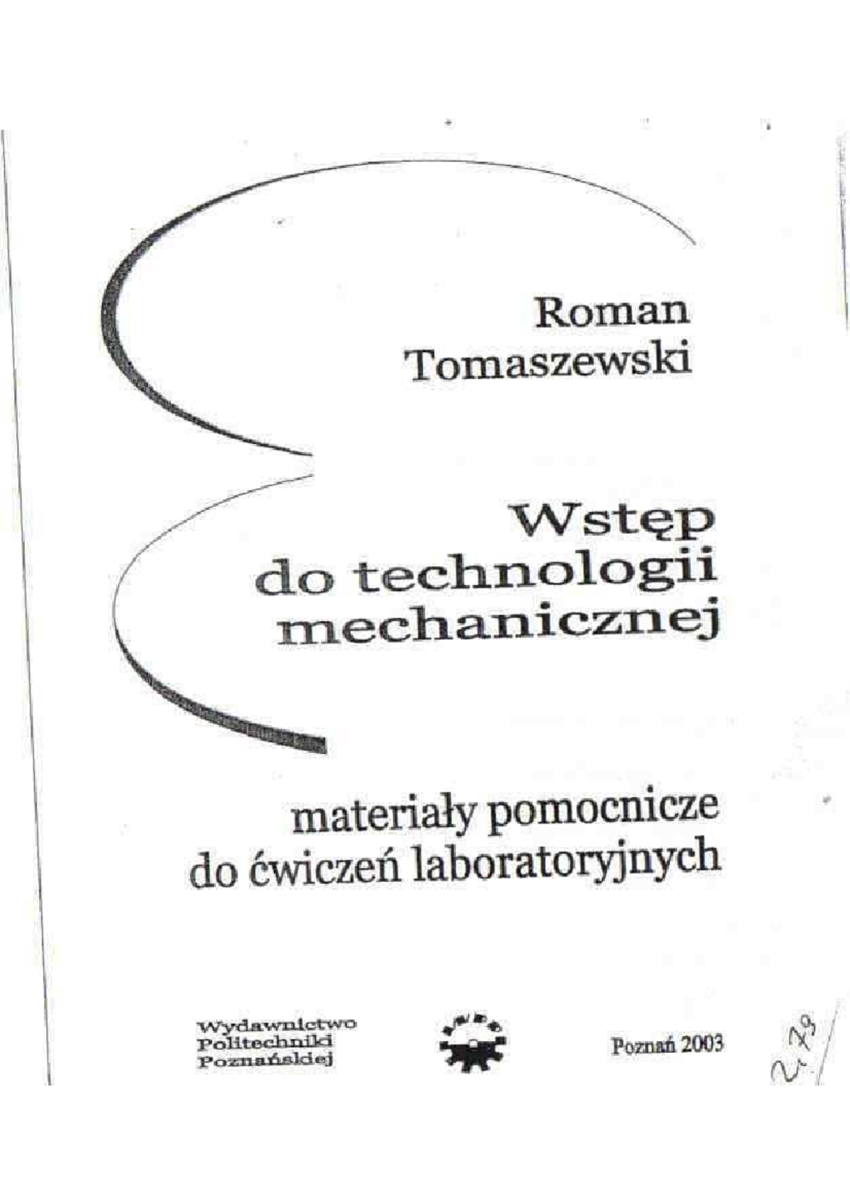 Wstęp do technologii mechanicznej - Roman Tomaszewski - Napędy ...