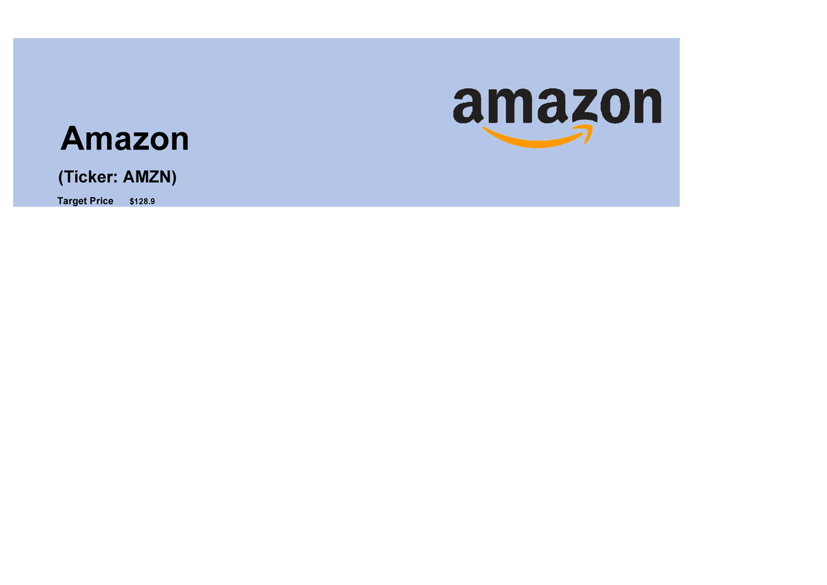 Amazon-Financial-Model - Amazon (Ticker: AMZN) Target Price $128 ...
