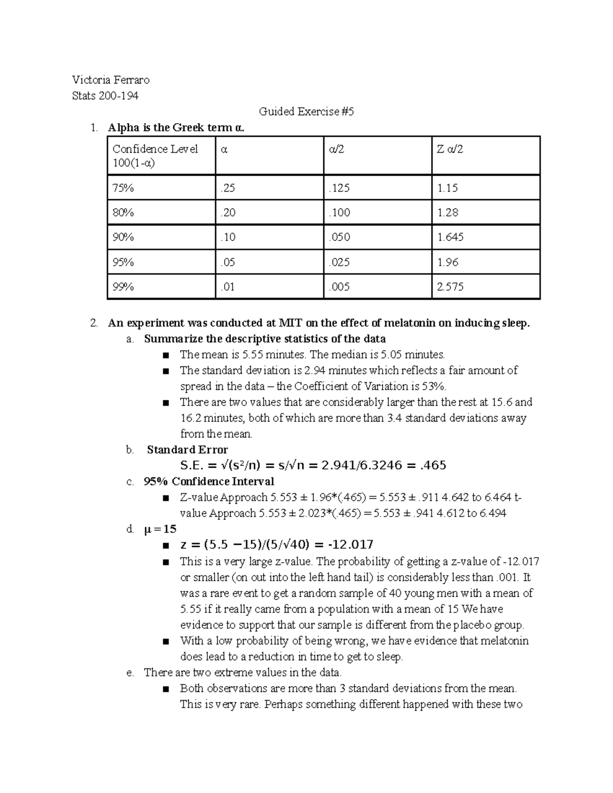 Guided Exercise 5 - Professor Thomas Ilvento Summer 2019 (Online ...