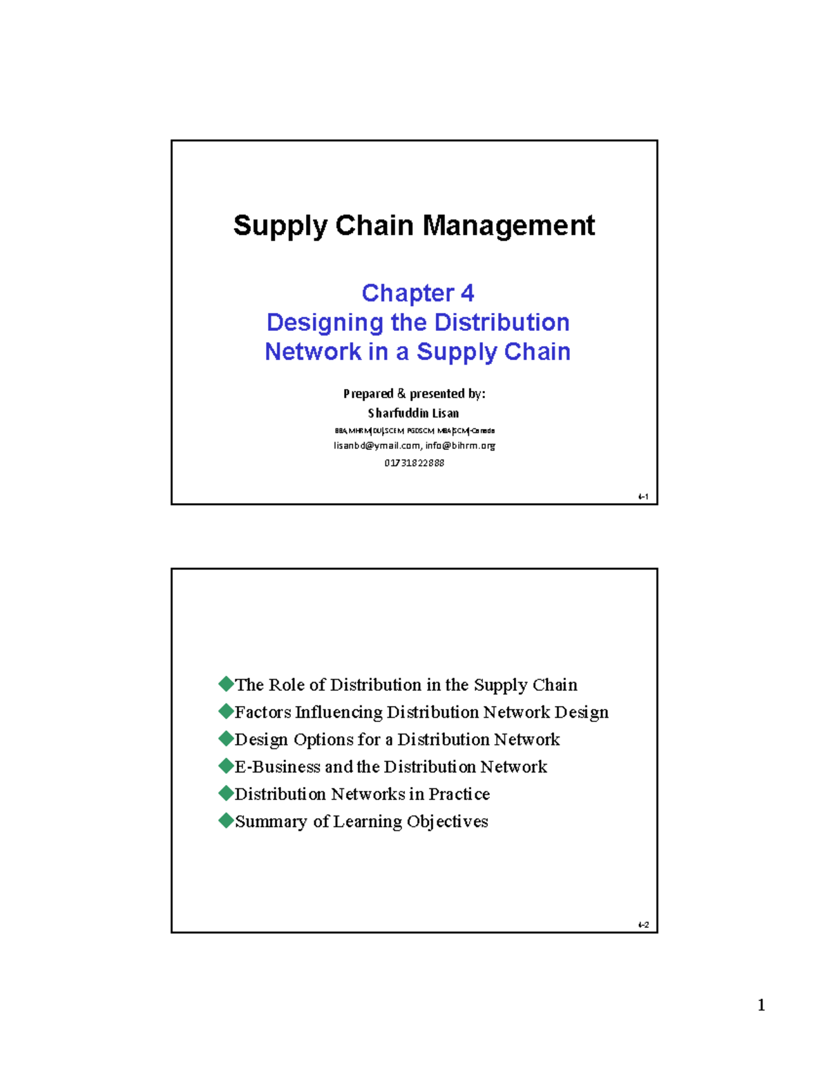 Designing the Distribution - 4- Chapter 4 Designing the Distribution ...