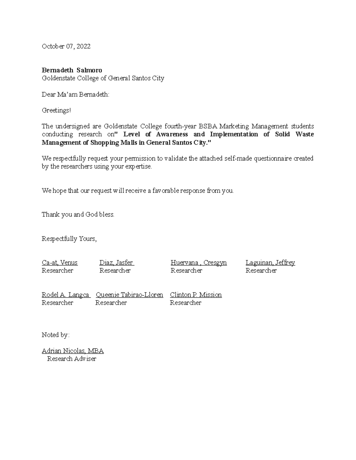 Validation-Letter-Voting-Preferences - October 07, 2022 Bernadeth ...