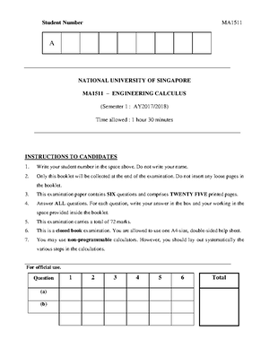 MA1511 Cheat-sheet - Summary Engineering Calculus - Warning: Popup ...