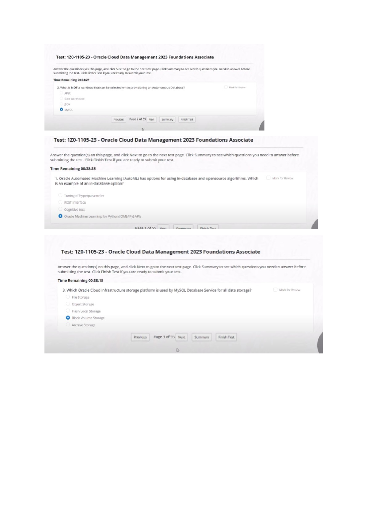 OCI DAT Foundation 23 - Oracle Cloud Data Management - Studocu