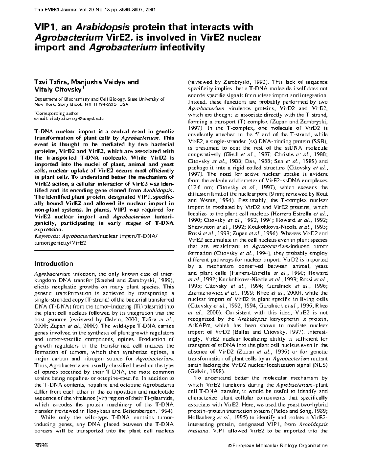 Practical - Case study 1(VIP1, VirE2) - Tzvi Tz®ra, Manjusha Vaidya and ...