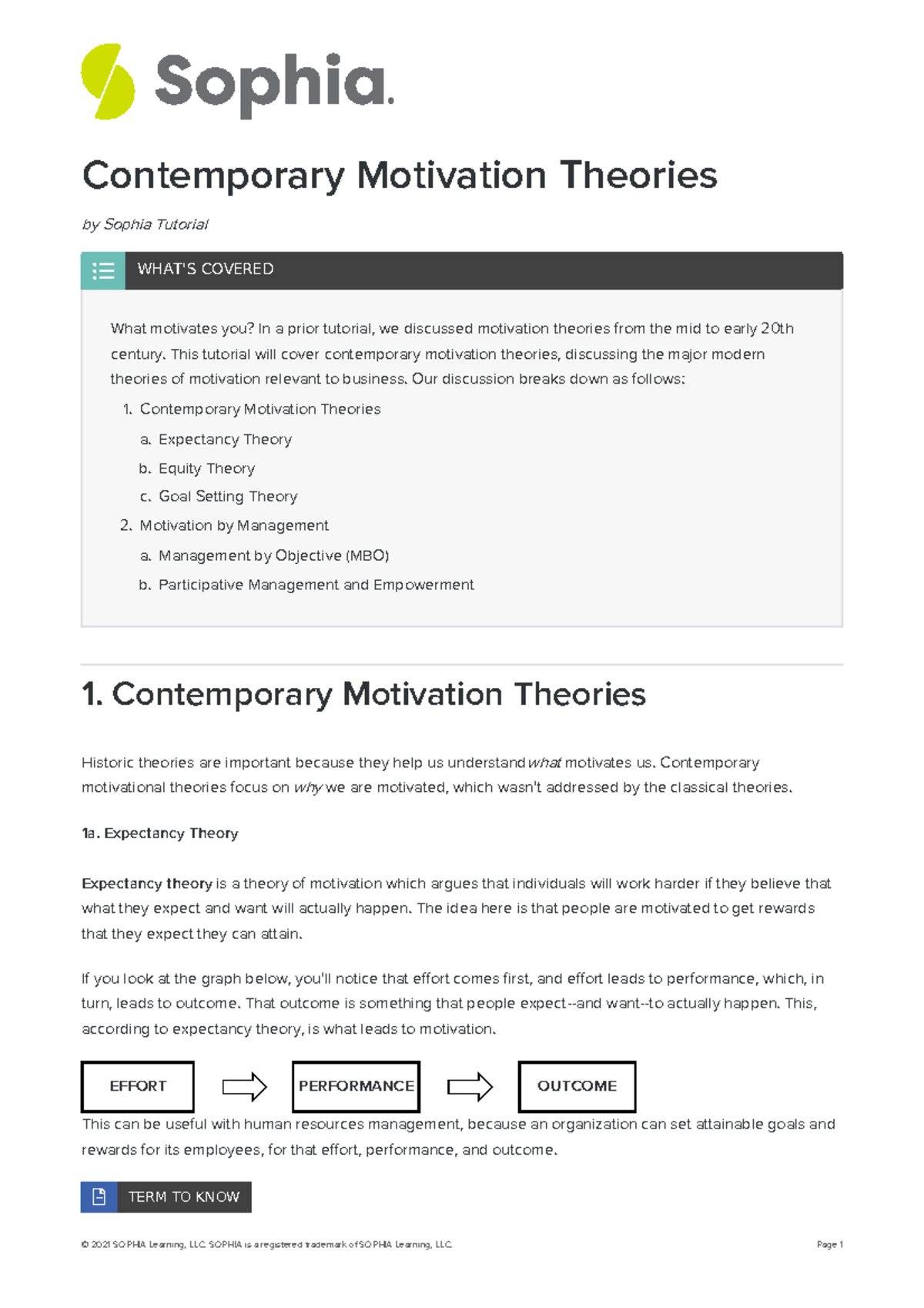 Contemporary motivation theories 4 - Contemporary Motivation Theories ...