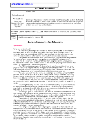 System programs - An operating system is one of the examples of system ...