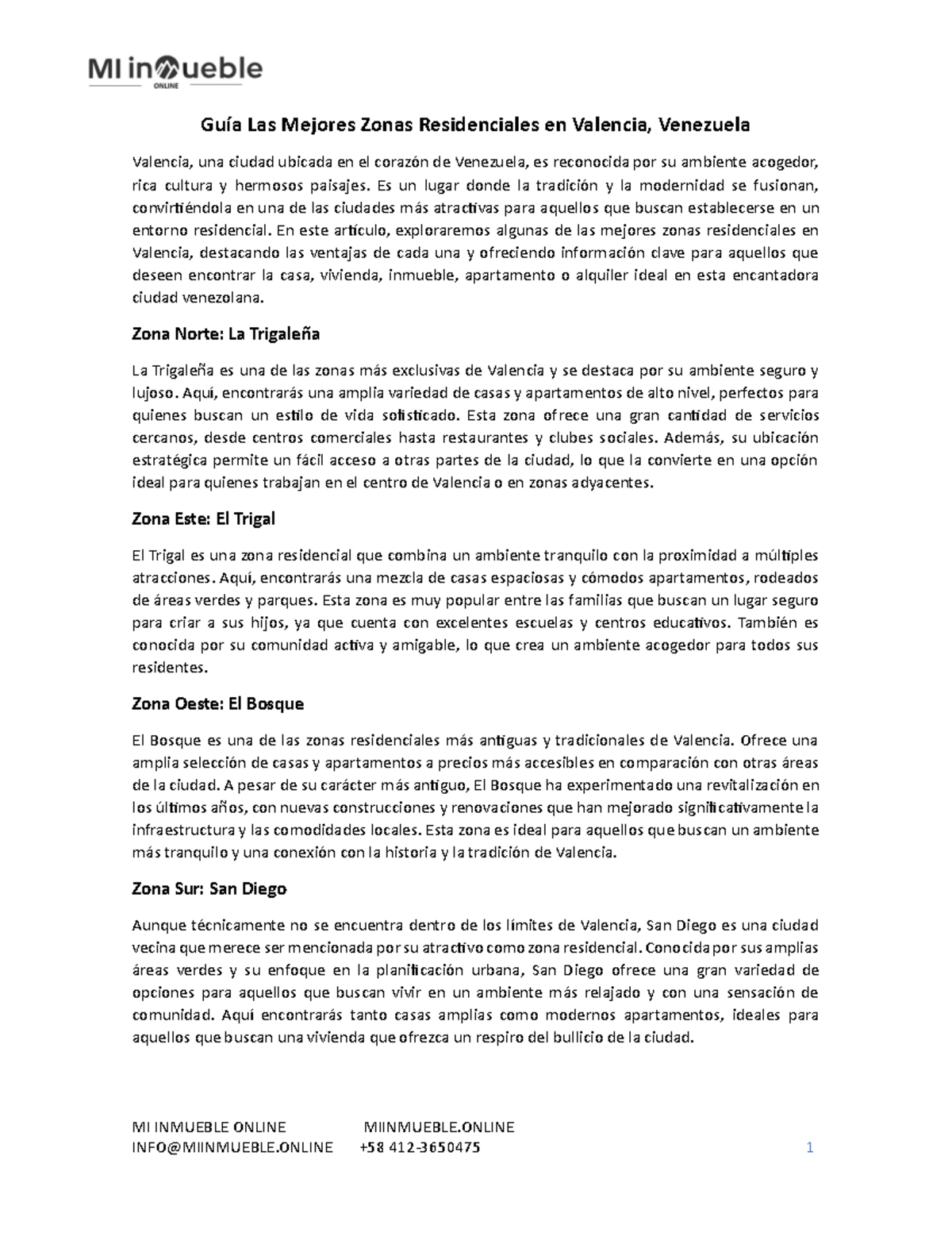 Las Mejores Zonas Residenciales en Valencia Venezuela - Es un lugar ...