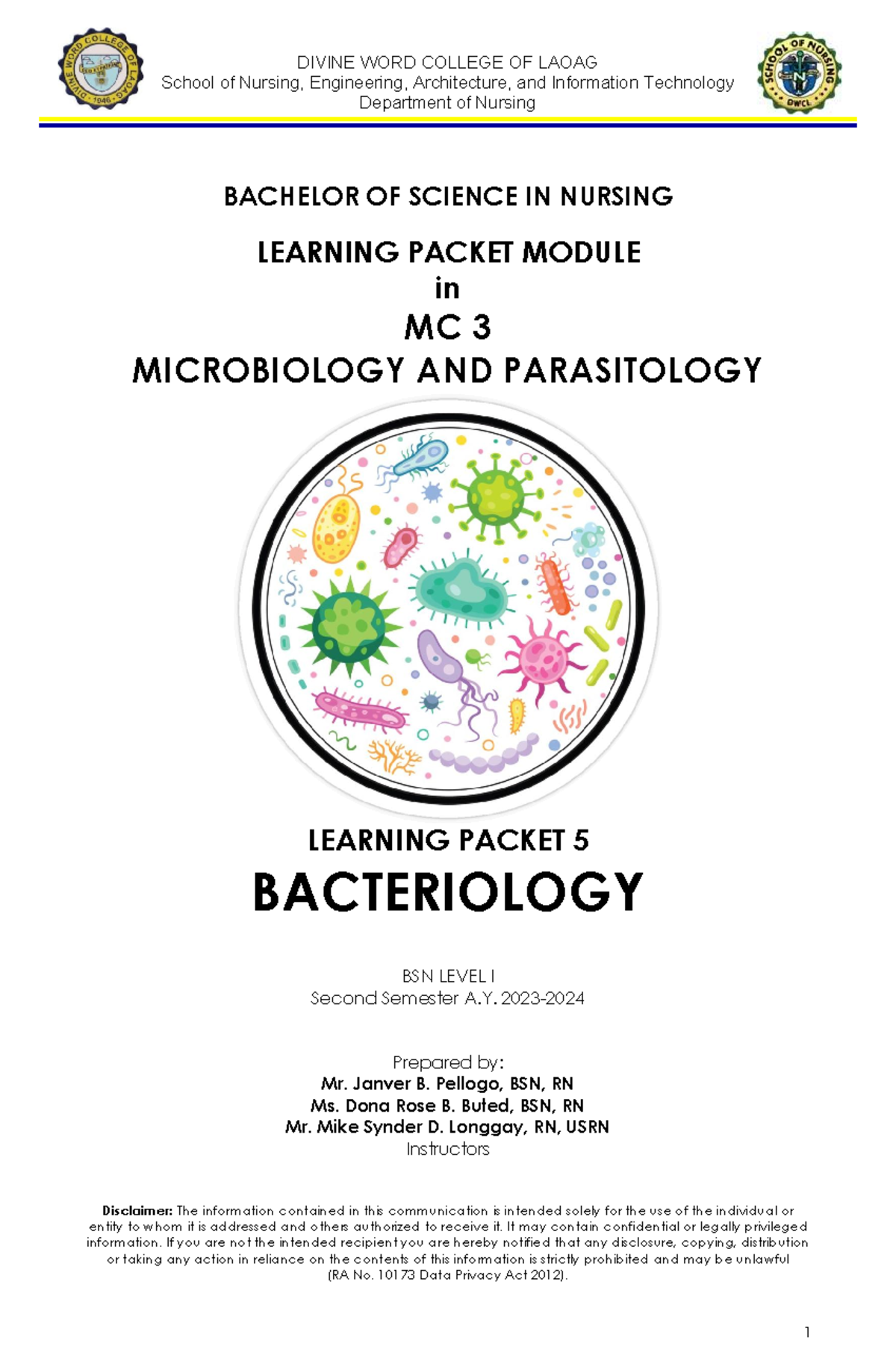 MC3 Learning Packet 5 PART 2 - School of Nursing, Engineering ...