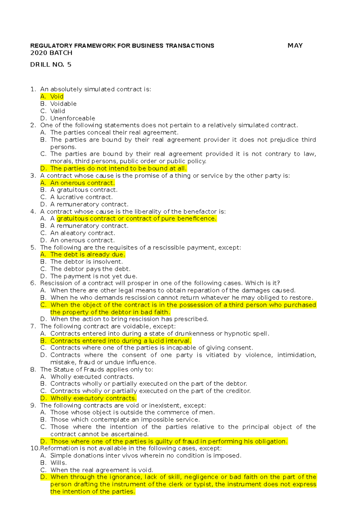 RFBT - /;enfnlifnewbfewbifeifip - REGULATORY FRAMEWORK FOR BUSINESS TRANSACTIONS MAY 2020 BATCH ...