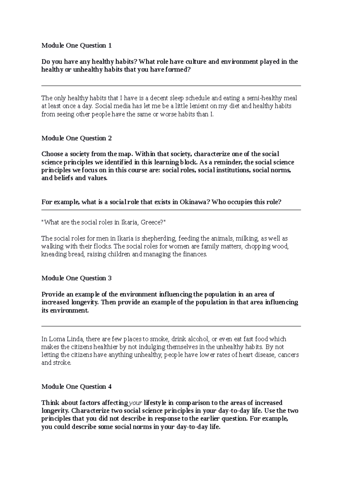 Module one short answers Sydney Howell SCS 200 Applied Social Sciences ...