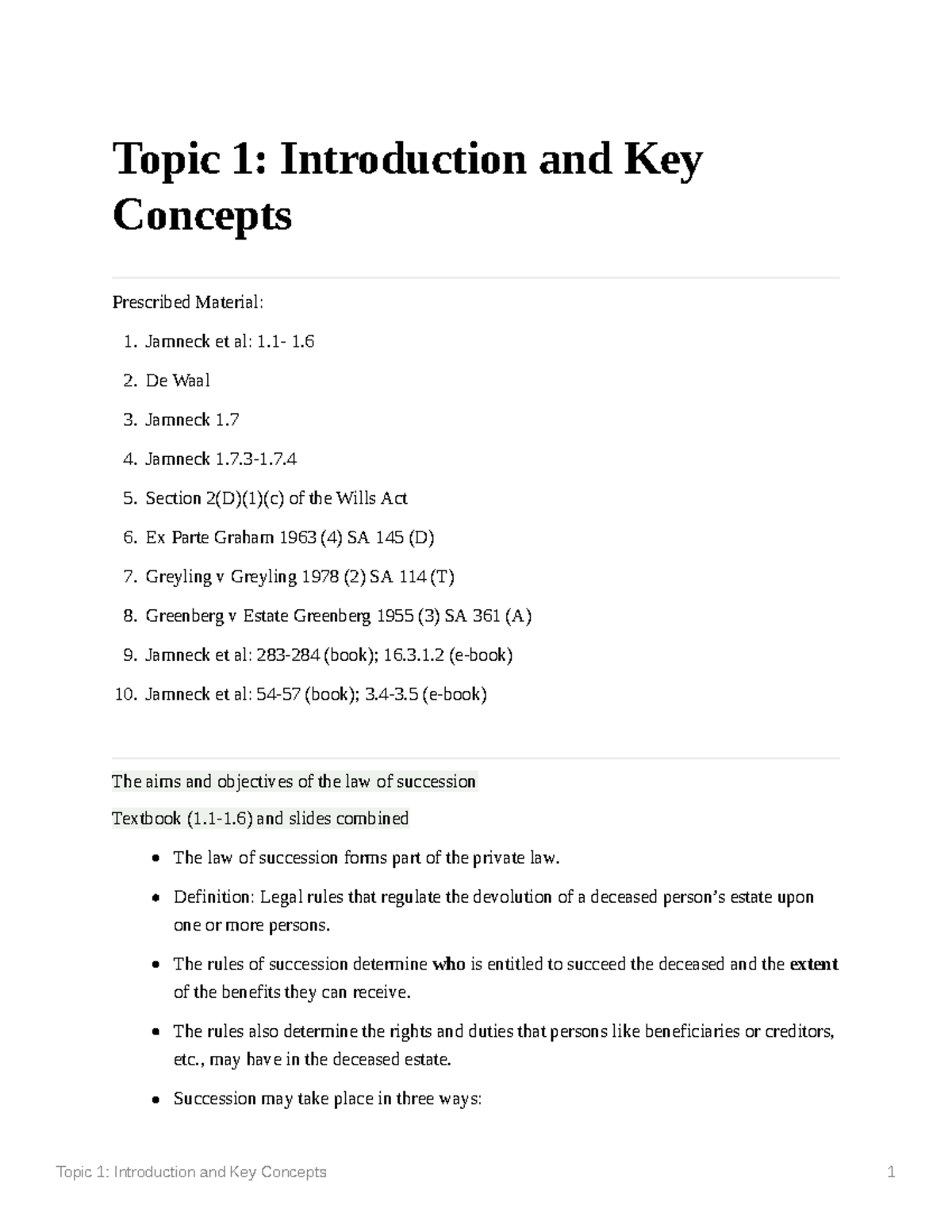 Topic 1 Introduction and Key Concepts - Topic 1: Introduction and Key ...