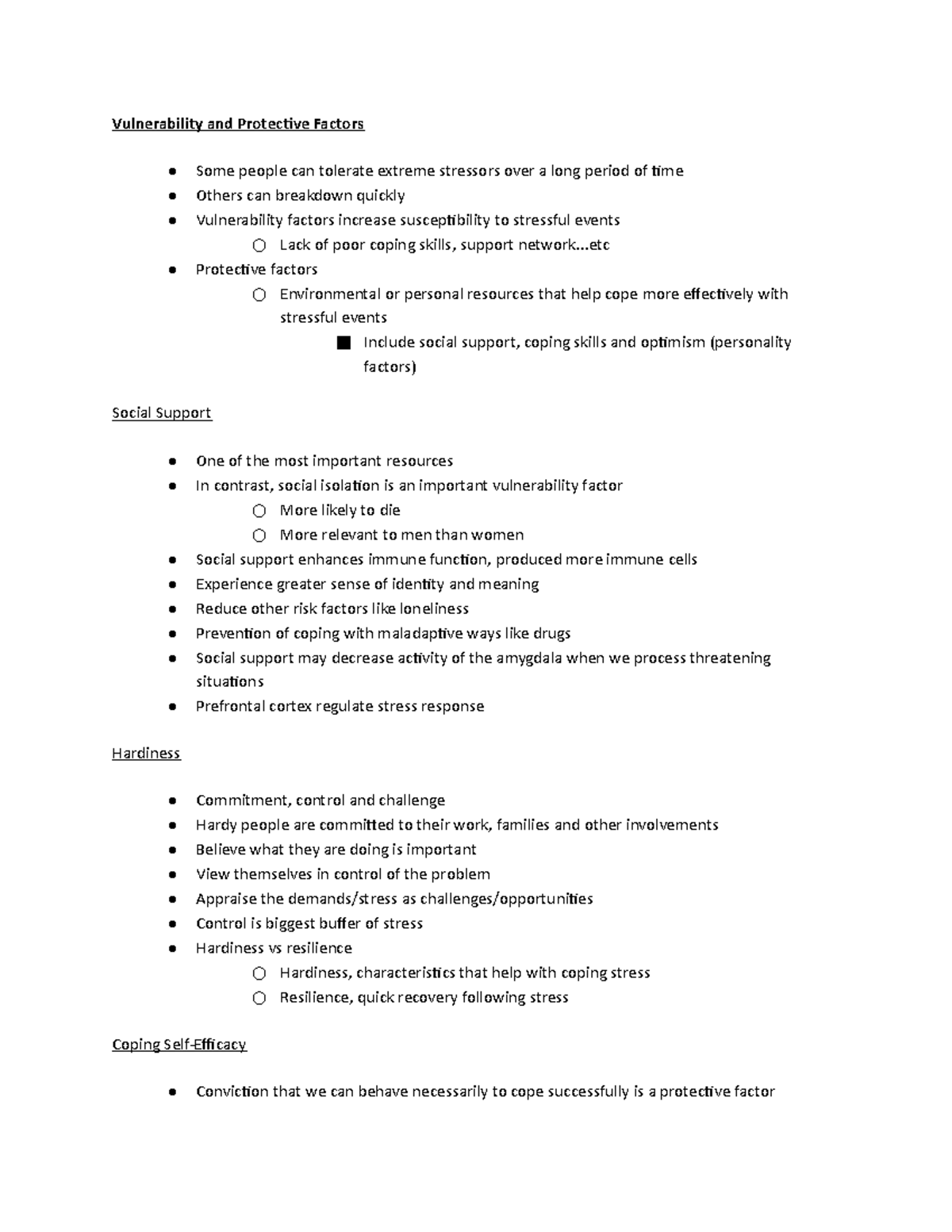 Chapter 15 - laura psych 100 notes - Vulnerability and Protective ...