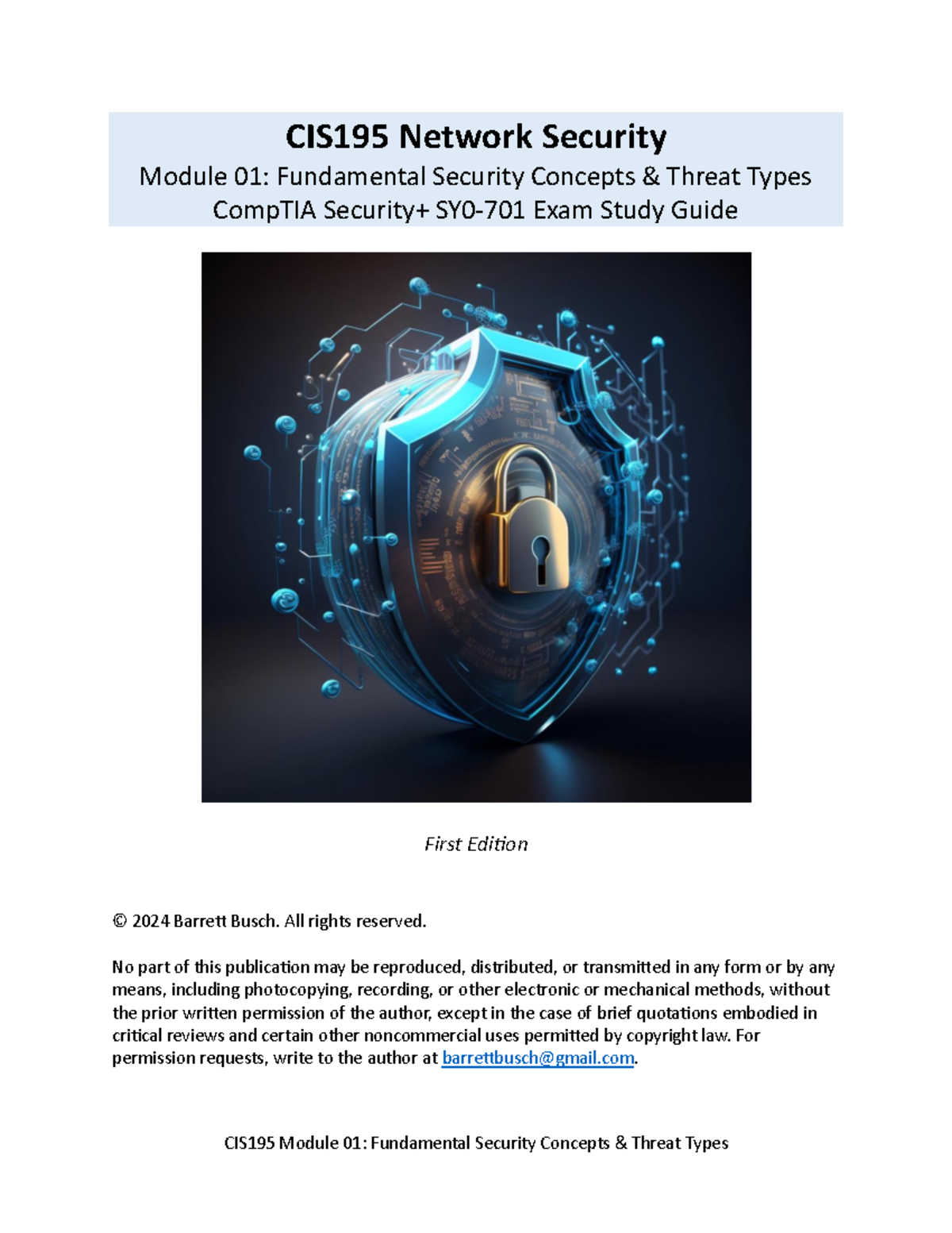 Module 01 - Fundamental Security Concepts & Threat Types (Study Guide ...
