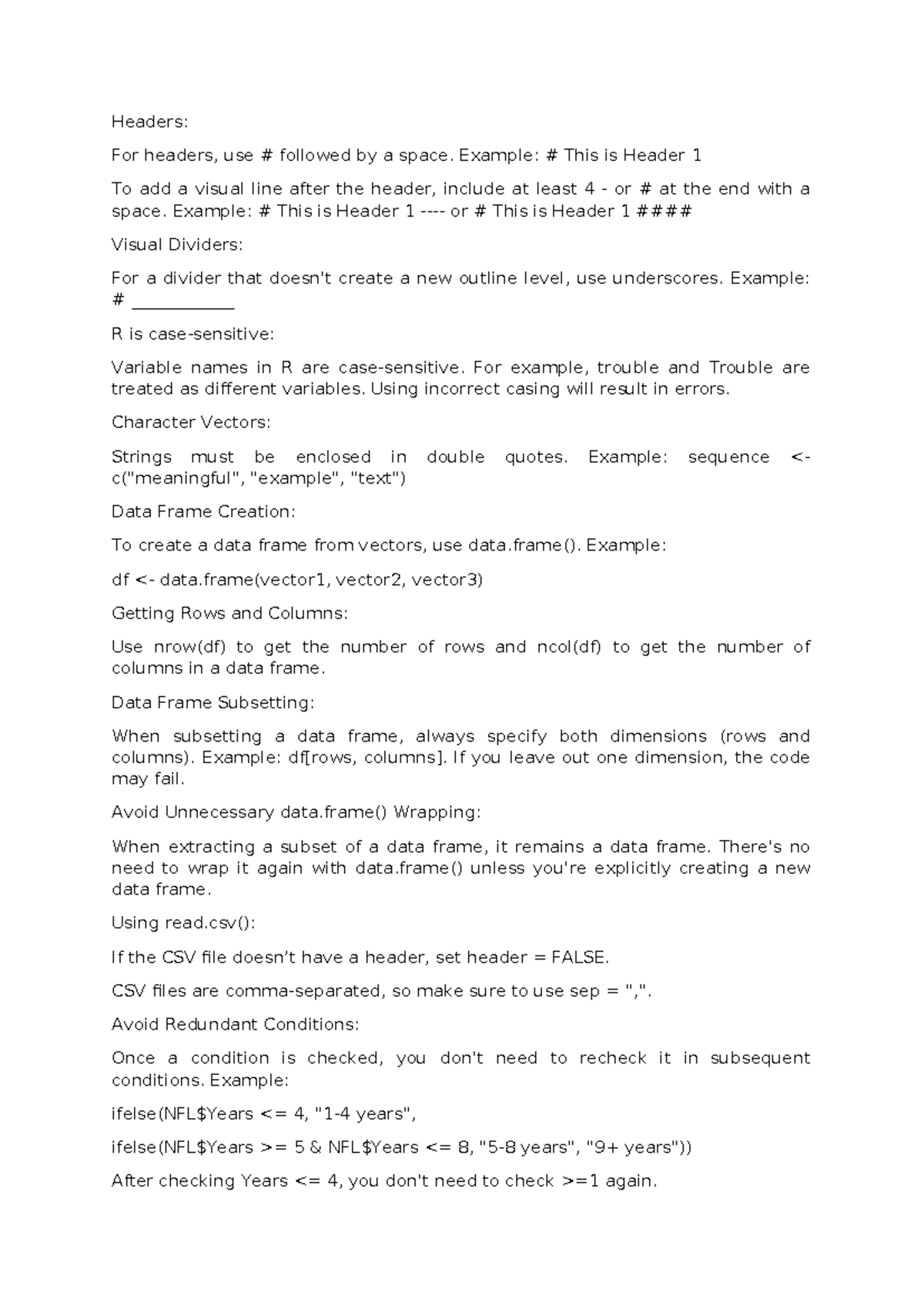 42 - feedback from TA - Headers: For headers, use # followed by a space ...