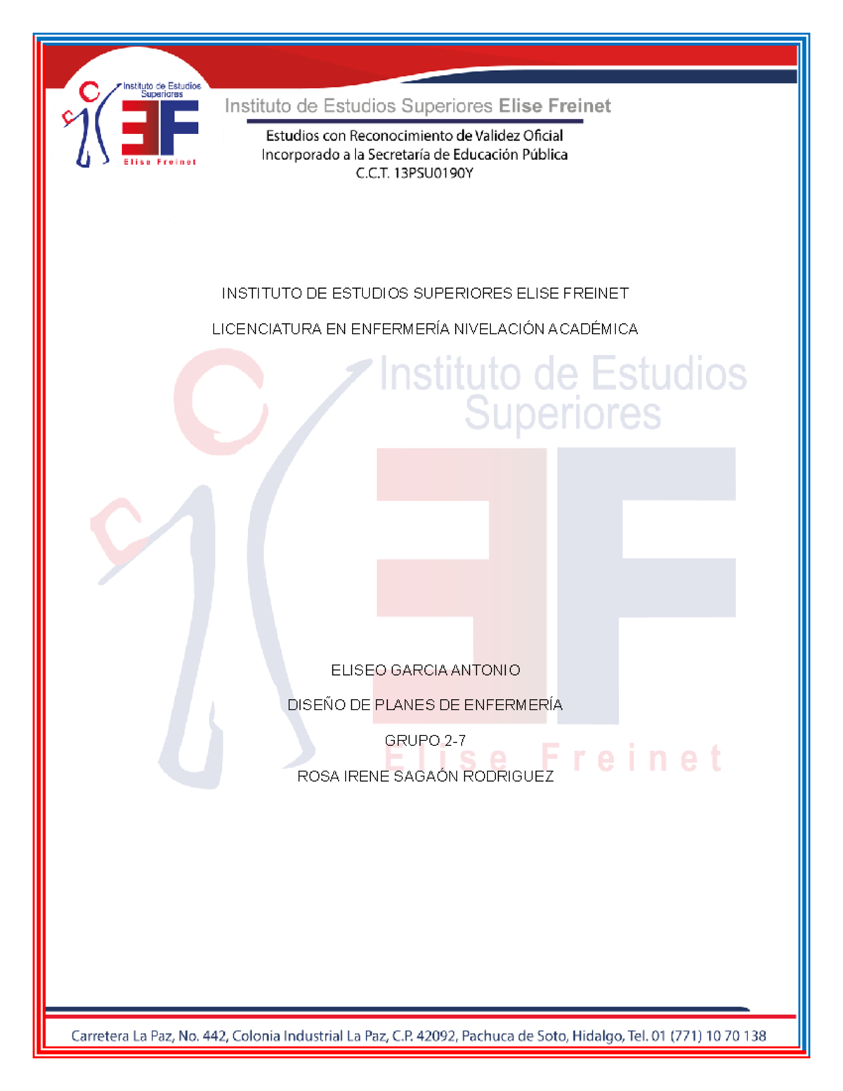 Place. pdf - INSTITUTO DE ESTUDIOS SUPERIORES ELISE FREINET ...
