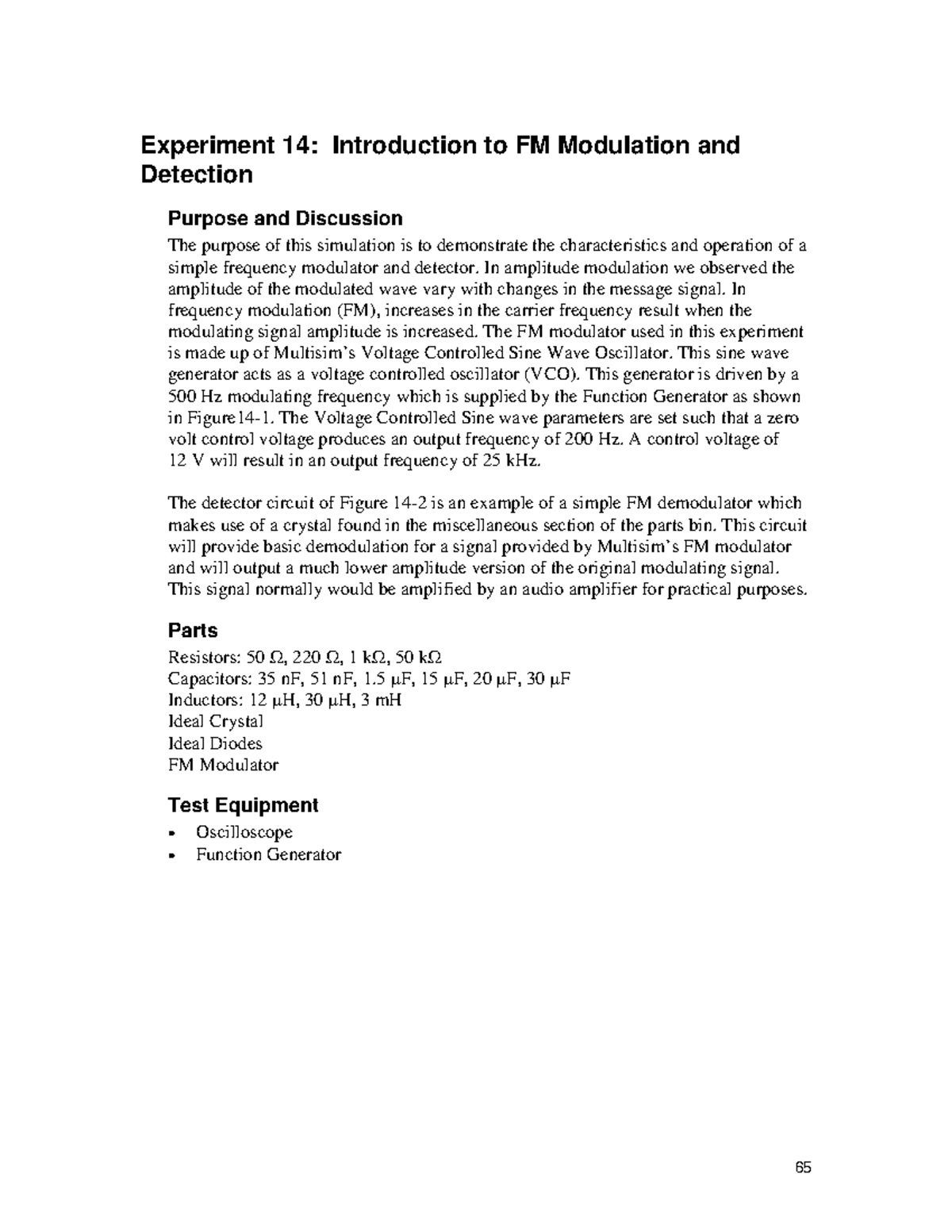 Understanding FM Experiment - 65 Experiment 14: Introduction to FM ...